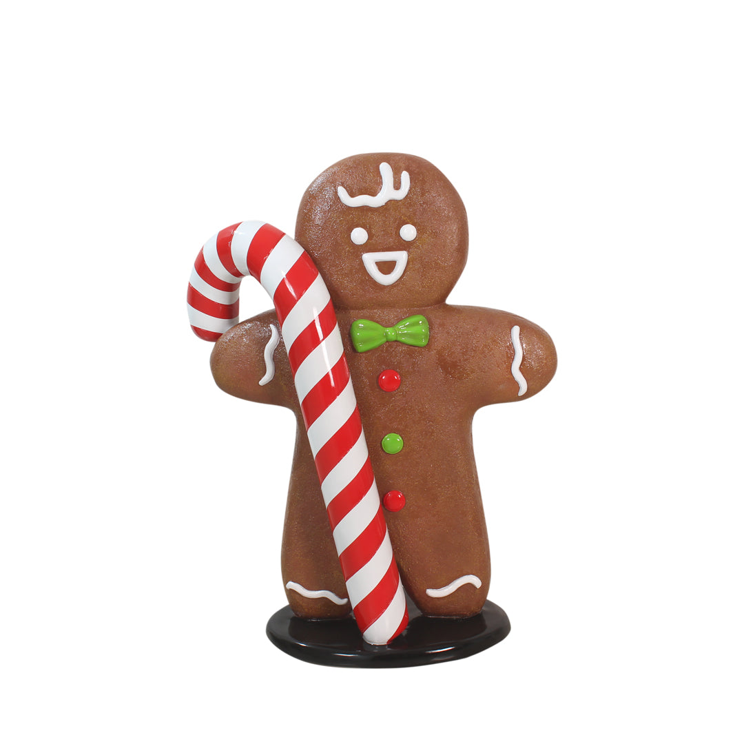 Gingerbread Holding Candy Cane Display | Universal Statues LLC