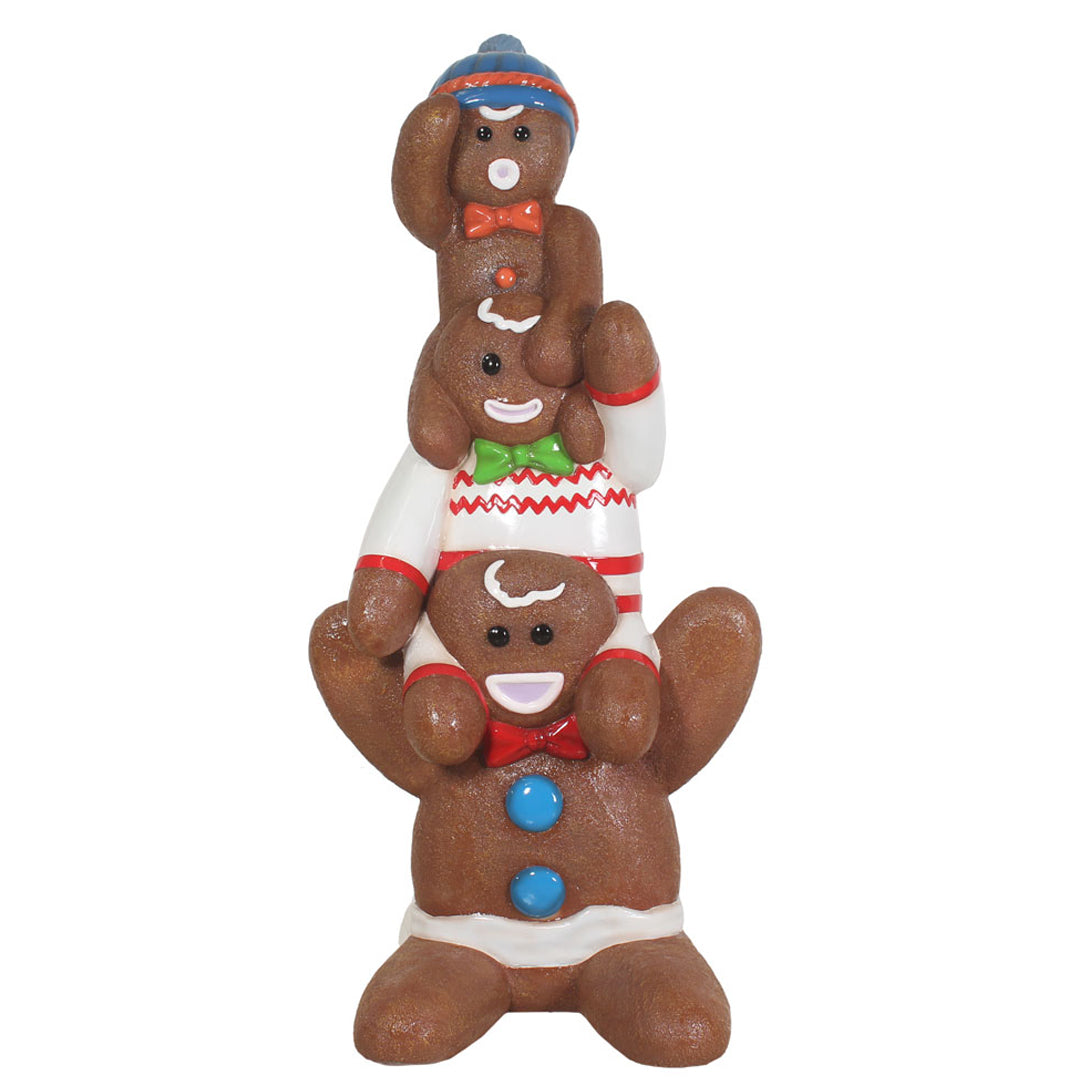 Stacked Gingerbread Family Christmas Ornaments | Universal Statues LLC