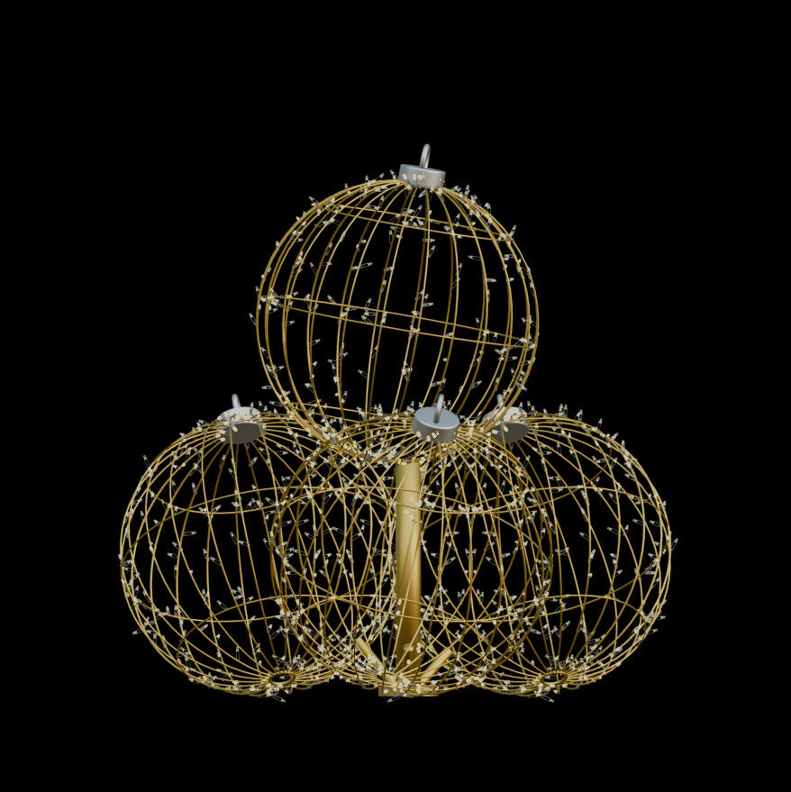 Illuminated Christmas Ball Stack – Universal Statues LLC