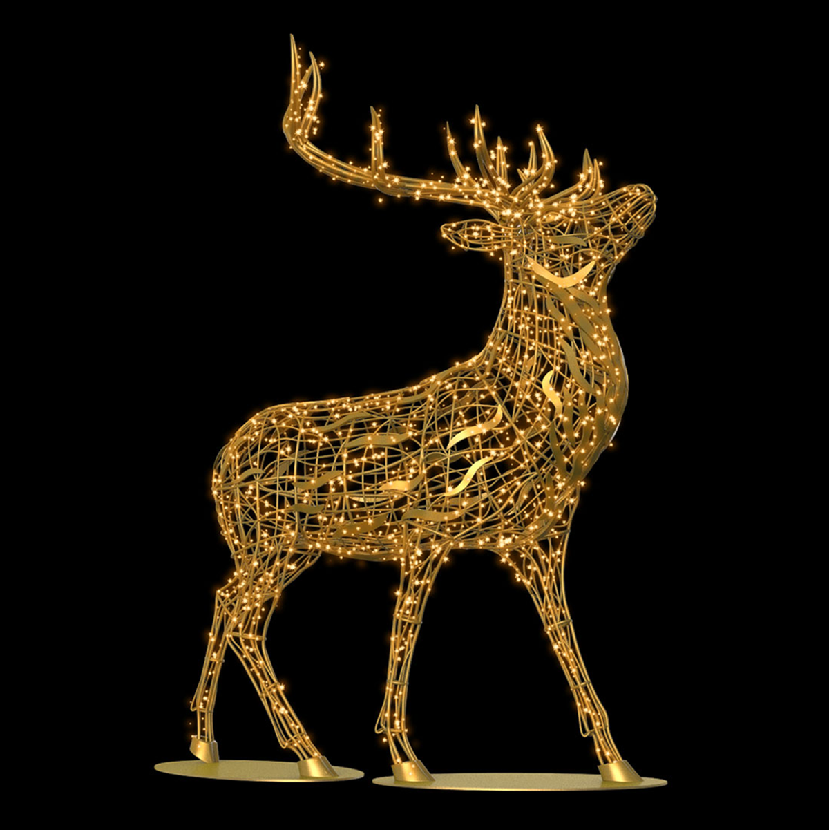 Illuminated Bowing Deer – Universal Statues LLC
