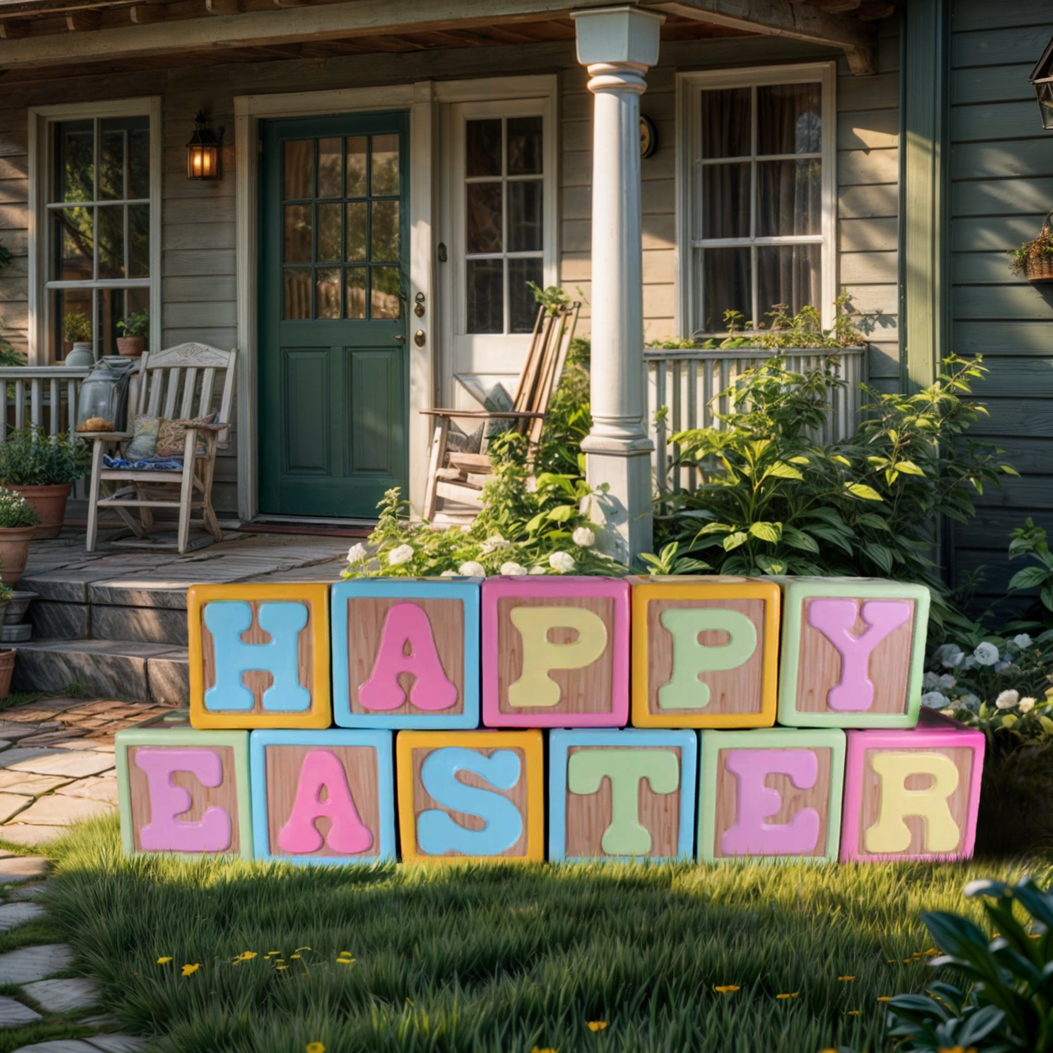 Happy Easter Blocks - Easter Prop Collection – Universal Statues LLC