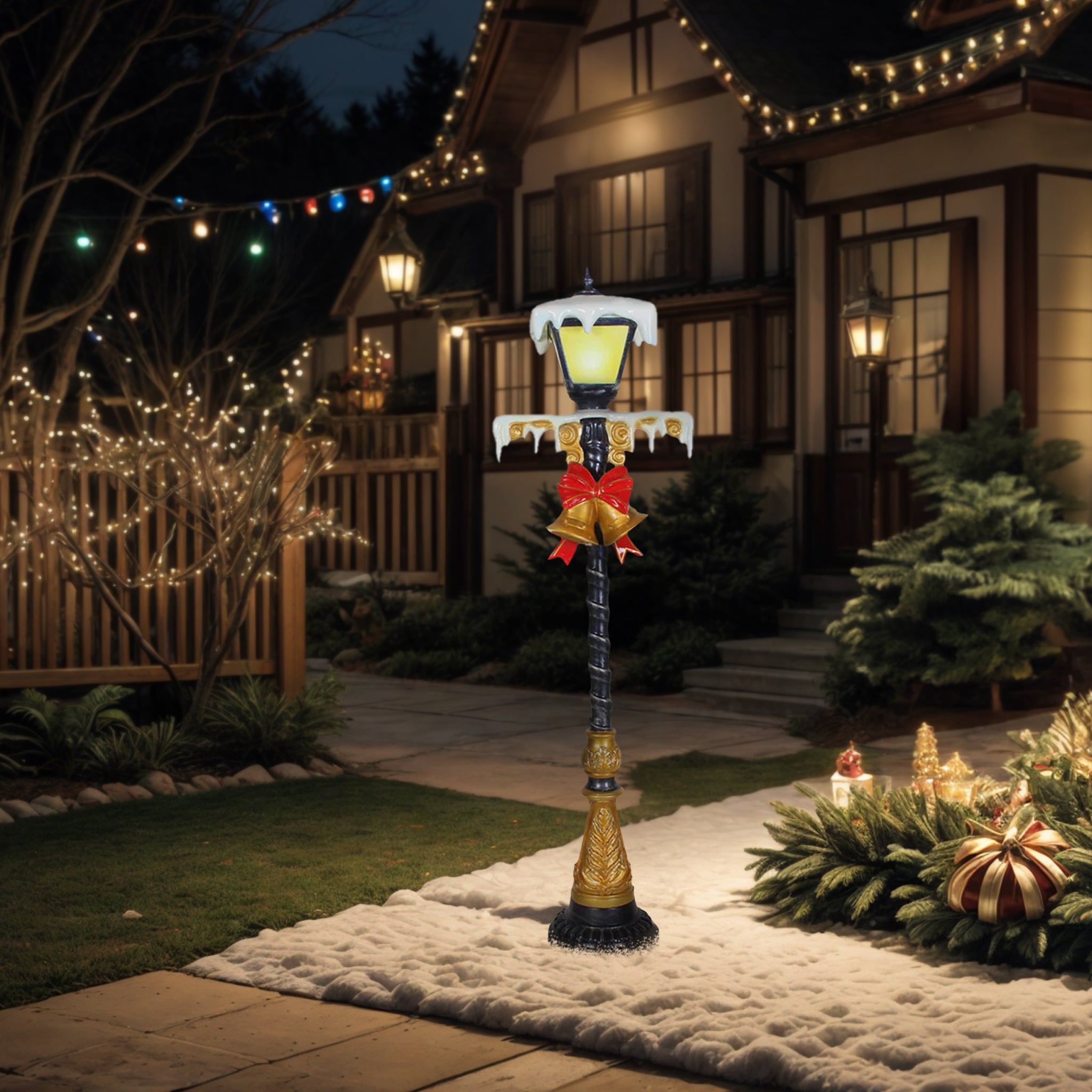 Lamp Post With Lights – Universal Statues LLC