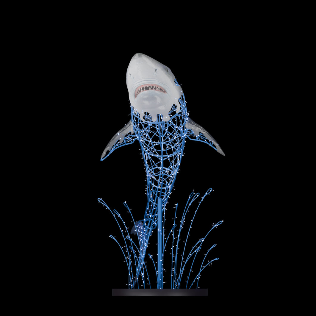 Shark On Water Splash Statue | Universal Statues LLC