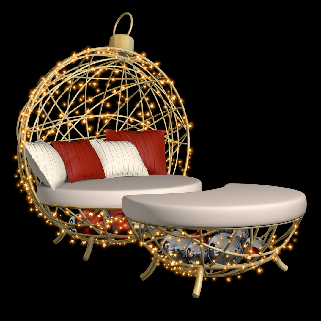 Struct Chair with stool – Universal Statues LLC