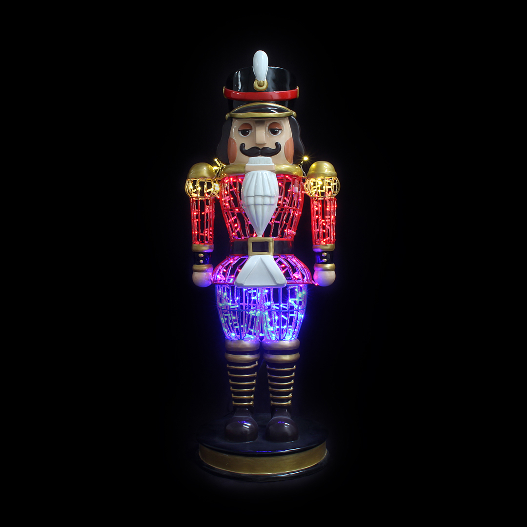 Glowing Nutcracker Statues | Life-Sized Christmas Decoration ...